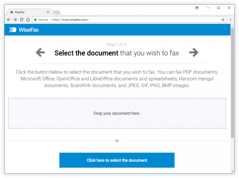 Upload a Document for Faxing Quickly and Easily With WiseFax
