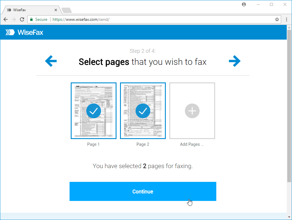 Send IRS form by fax easily with WiseFax online service Send IRS form by fax easily with WiseFax online service