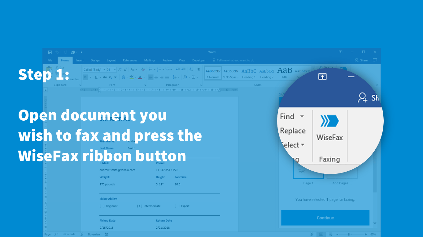 Send Fax From Word Quickly, Easily Without Subscription | WiseFax