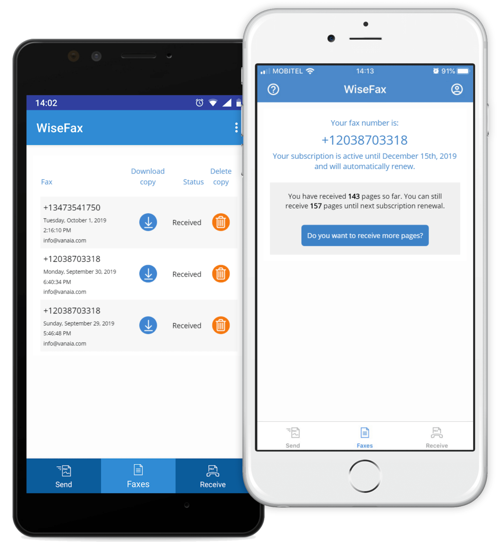 Receive a Fax on Mobile Phone Without a Fax Machine With WiseFax