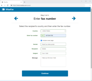IRS Fax Response - Send and Receive Faxes With WiseFax